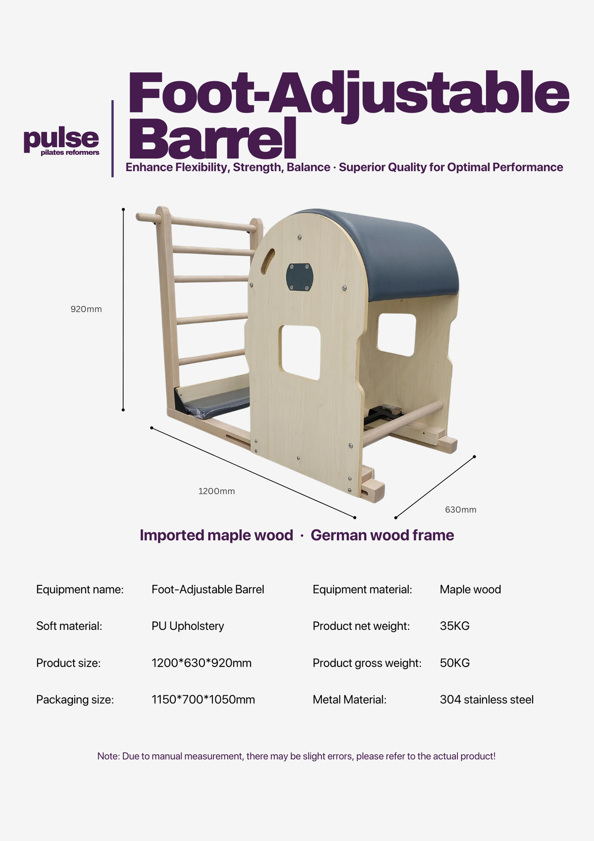Foot-Adjustable Barrel | Buy & Rent Pulse Pilates Reformers RM390 ...